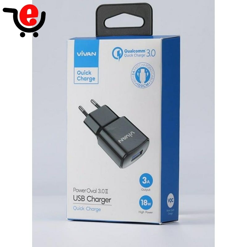 Jual Vivan Power Oval 3.0 II USB Charger with 3A Fast Charging Type-C ...