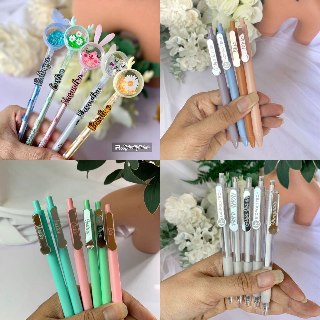 Jual (CUSTOM 1 ) pembelian beda-beda nama pulpen pulpen aesthetic ...