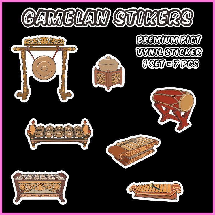 Jual [1 pack] Gamelan Stickers Cocok untuk oleh-oleh / scrapbook ...