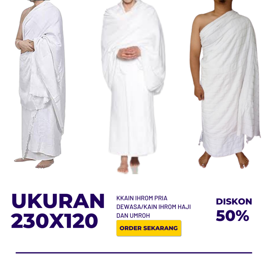 Jual Kain Ikhram Ikhrom Ihram Ihrom Baju Ikhram Ikhrom Ihram Ihrom Pria ...