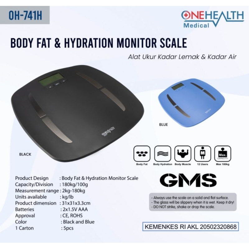 Jual Timbangan Badan Digital Body Fat & Hydration Monitor Scale ...