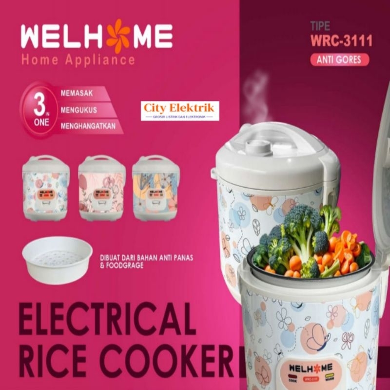 Jual Rice Cooker / Magicom Welhome WRC - 3111 1.8 Liter ( Penanak Nasi ...