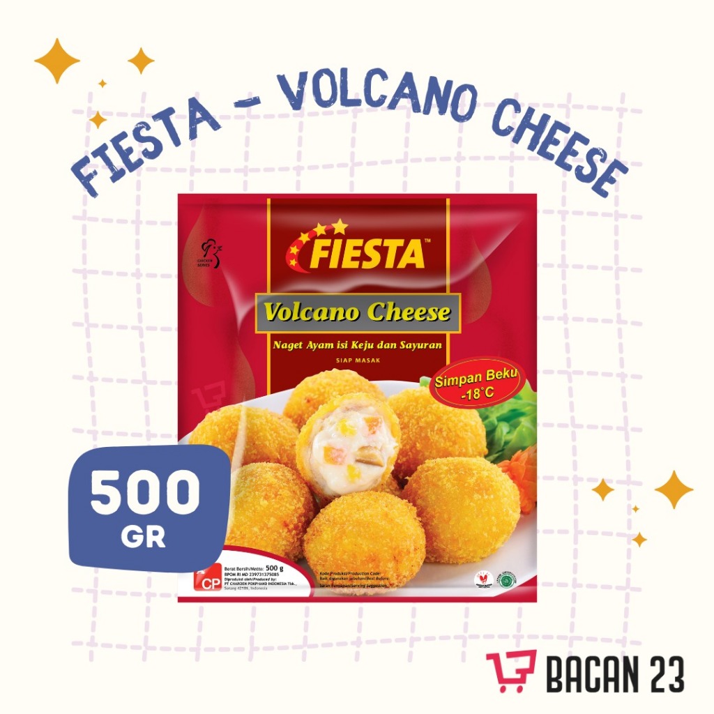 Jual Fiesta Volcano Cheese (500 gr) Naget Ayam Isi Keju dan Sayuran ...