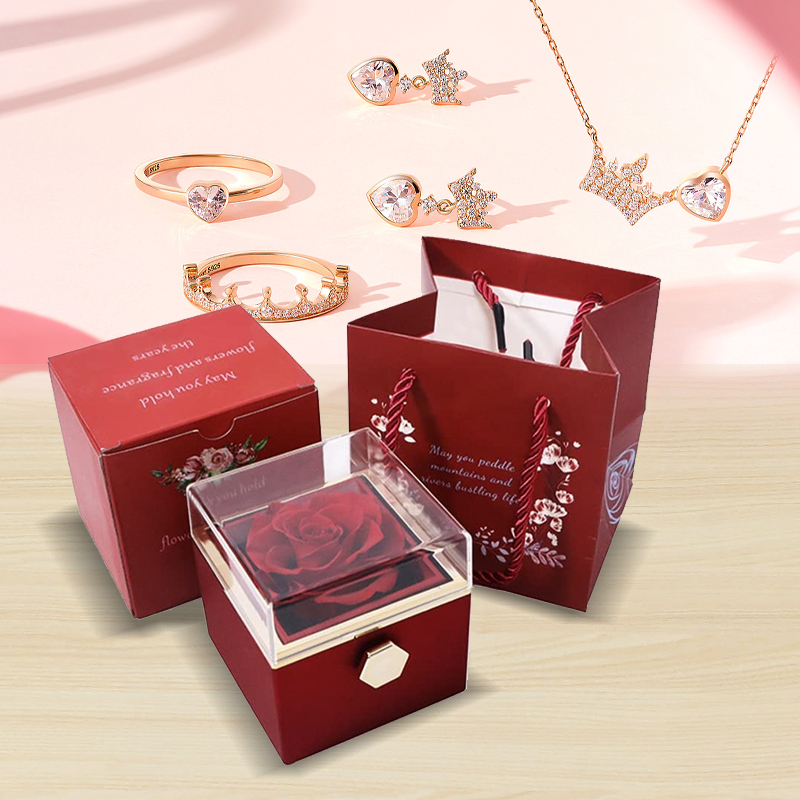 Jual Rewelry Gift Box/Valentine Promise Ring Box/Box Cincin/ Rose ...
