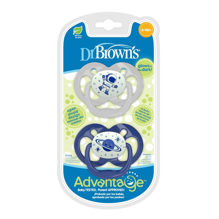 Jual Dr. Brown’s Advantage Glow-in-the-Dark Pacifiers | Shopee Indonesia