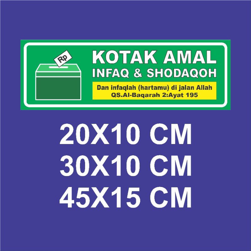 Jual STIKER KOTAK AMAL #INFAQ #MASJID #MUSHOLA | Shopee Indonesia