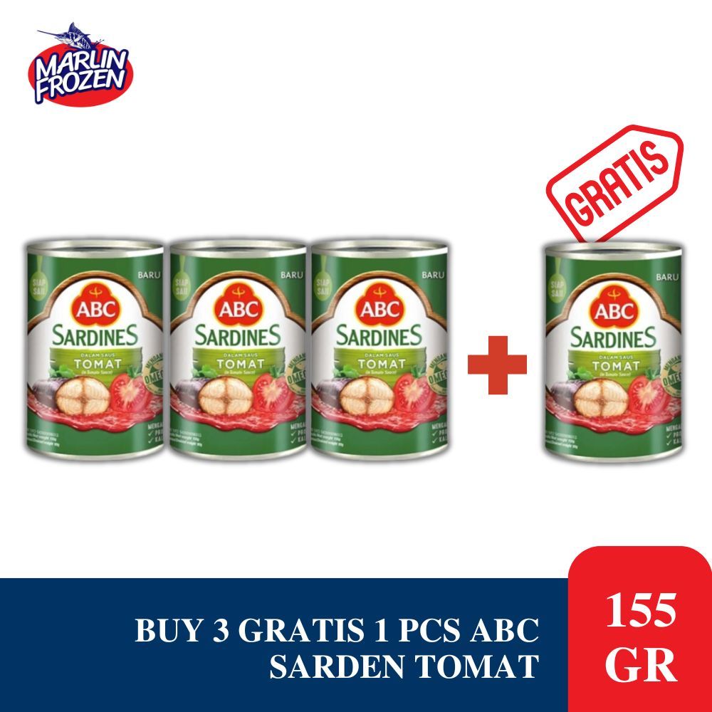 Jual ABC Sarden Saus Tomat 155 gr / Ikan Kaleng ABC Saus Tomat - Beli 3 gratis 1 pcs | Shopee ...