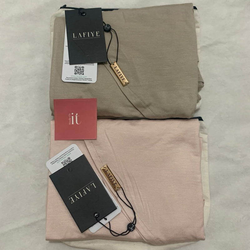 Jual LAFIYE SKIV TIE ( INSTAN HIJAB) READY TAUPE BLACK | Shopee Indonesia