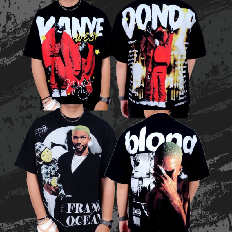 Jual KAOS KANYE WEST OVERSIZE BOOTLEG KAOS FRANK OCEAN KAOS RAPPER ...