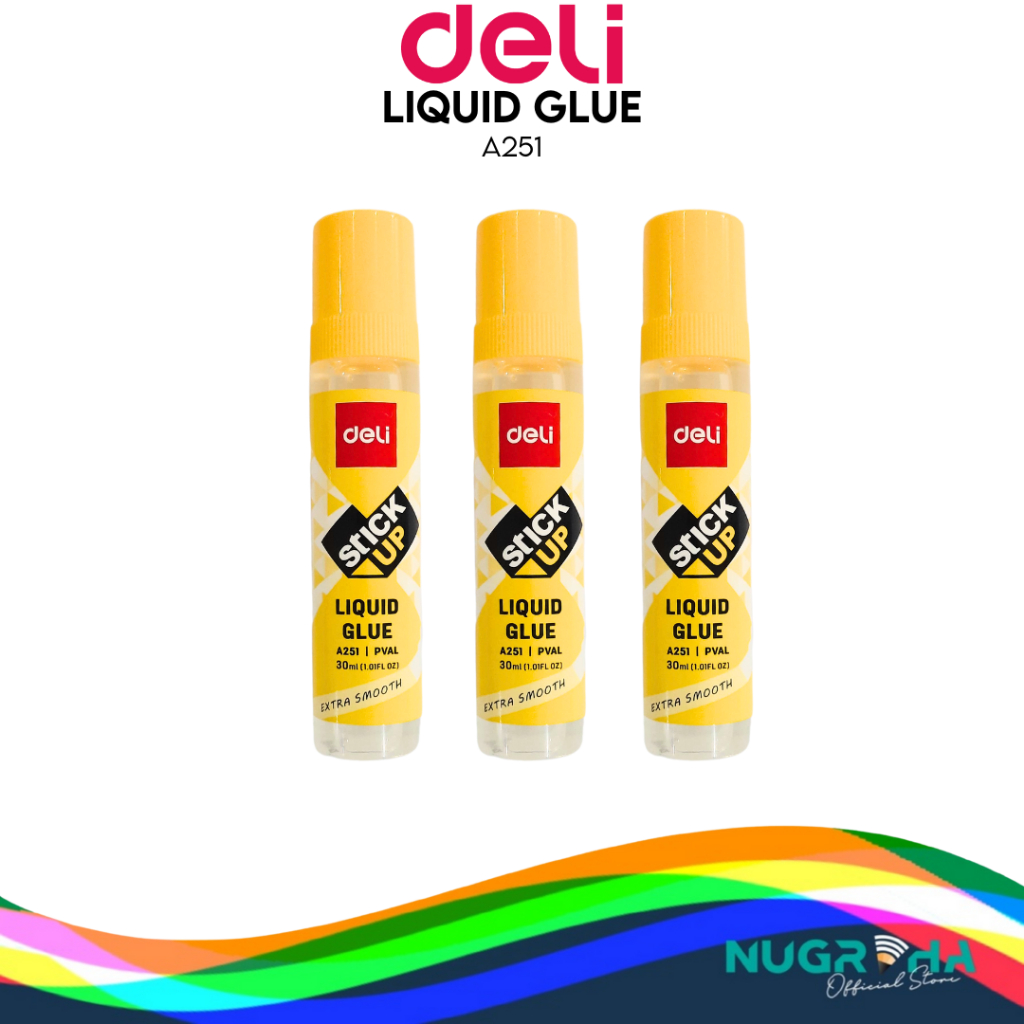 Jual Deli Liquid Glue / Lem Kertas / Lem Cair Bening Perekatan Kuat ...