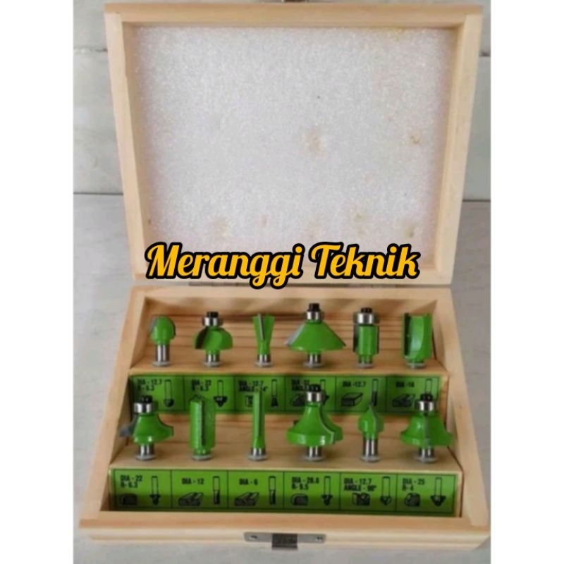 Jual id1157 Mata Profil kayu Ryu set 12 pcs / Mata router / trimer bit ...