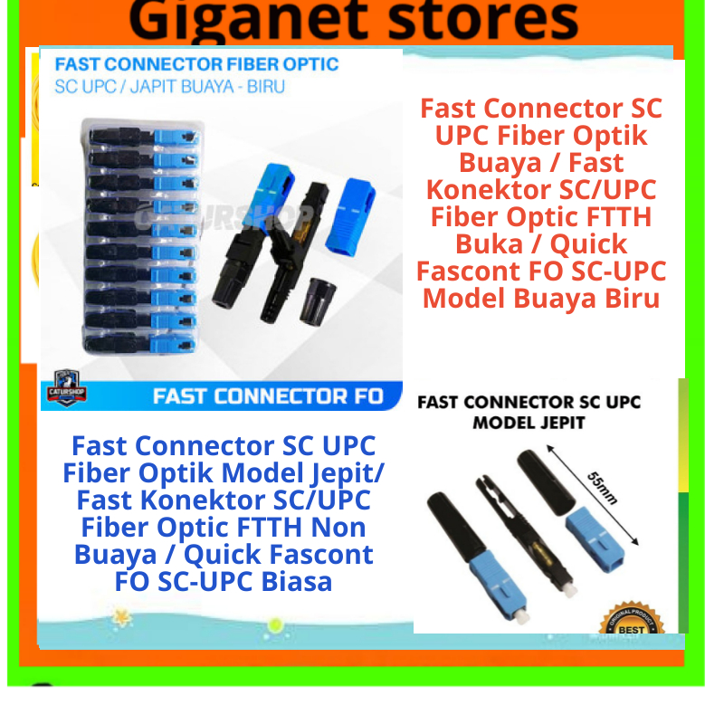 Jual Fast Connector SC UPC Fiber Optik Bentuk Buaya Fastcon SC UPC ...