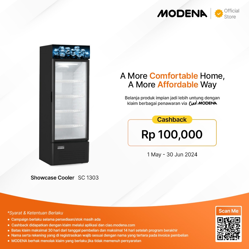 Jual MODENA Showcase Cooler - SC 1303 | Shopee Indonesia