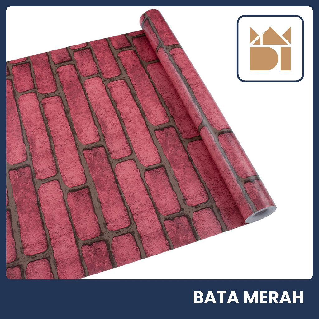 Jual Adipati Official Store - Wallpaper Motif Bata Merah Ukuran 45 Cm x ...