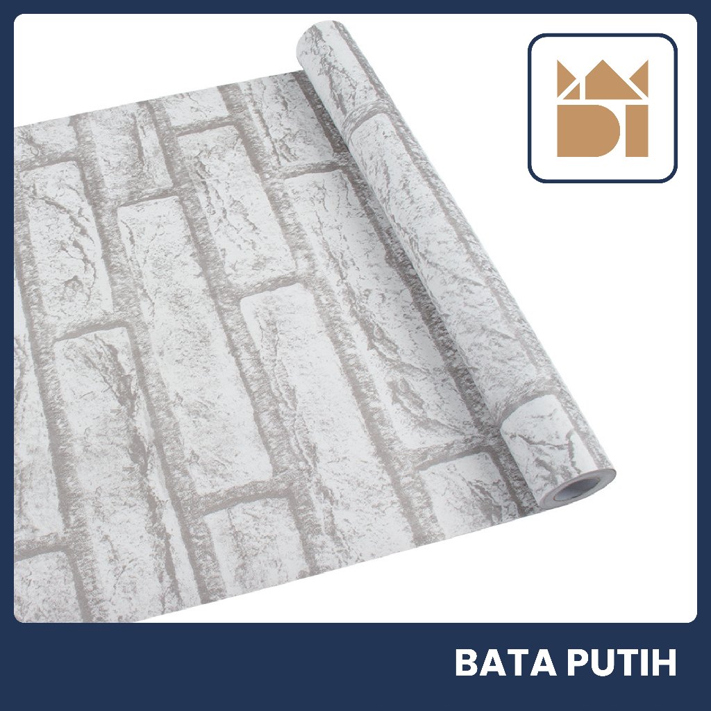 Jual Adipati Official Store - Wallpaper Motif Bata Putih Ukuran 45 Cm x ...