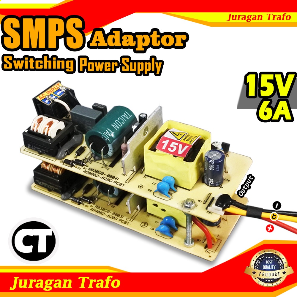 Jual Adaptor SMPS Switching Power Supply 15V 6A CT dan Non CT | Shopee Indonesia
