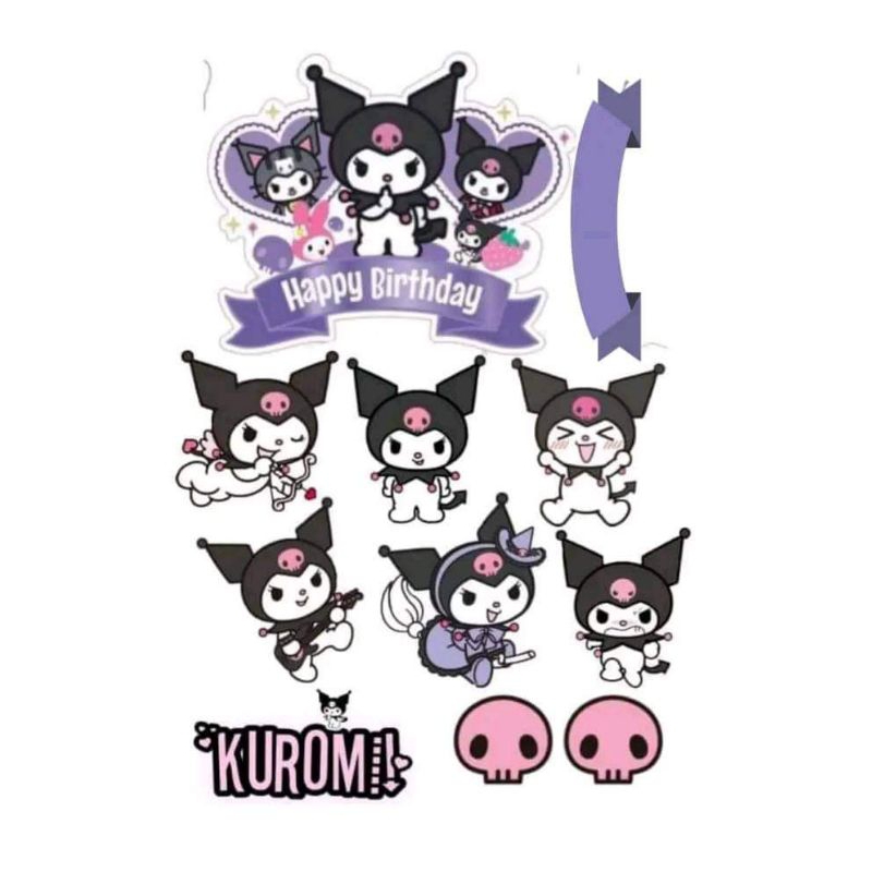 Jual TOPPER ULANG TAHUN KUROMI / TOPPER BIRTHDAY / TOPPER KUROMI ...