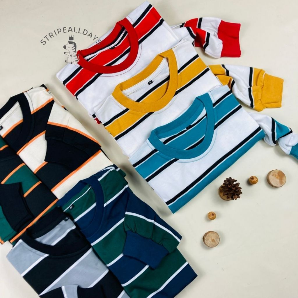 Jual 12.12 little stripealldays - Kaos Stripe Dewasa Vintage Series ...