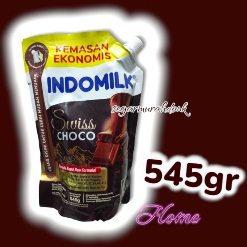 Jual Susu Indomilk Kental Manis Swiss Choco Pouch 545 gram Coklat ...
