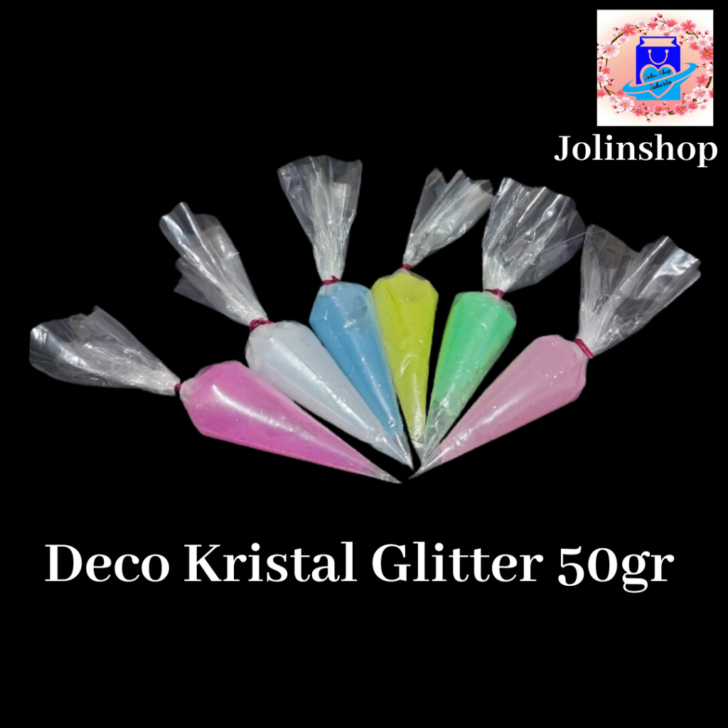Jual (No Spuit) Deco Cream 50gr Crystal Glue Glitter Gel Bening DIY ...