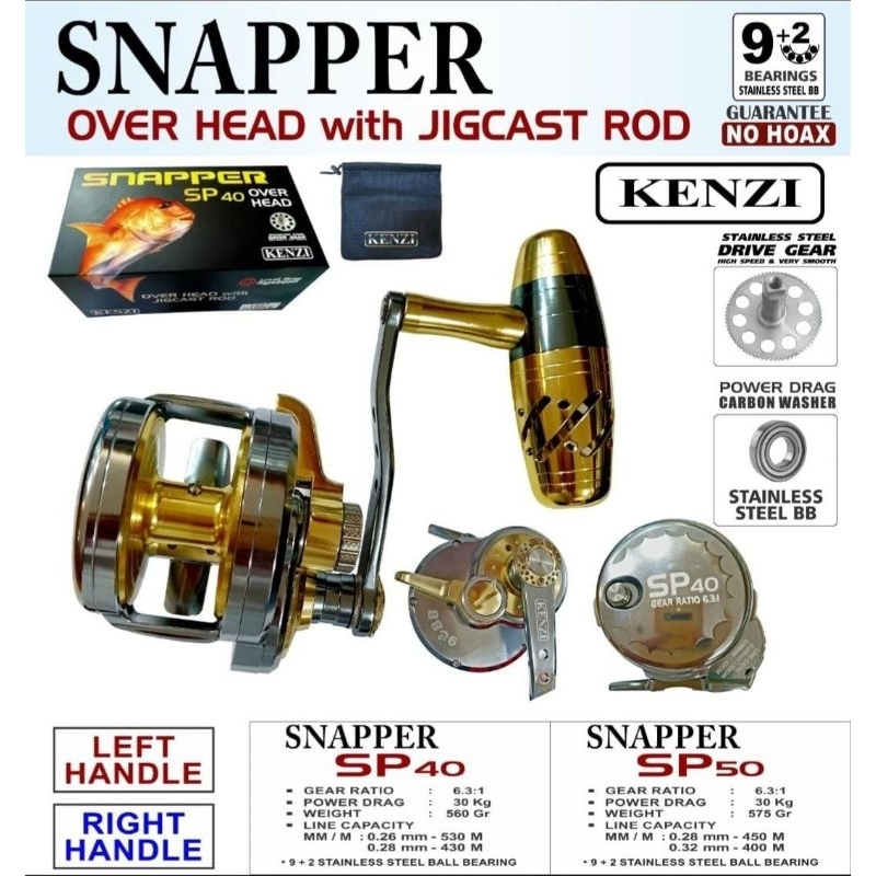 Jual REEL PANCING OH KENZI SNAPPER SP 40 | Shopee Indonesia