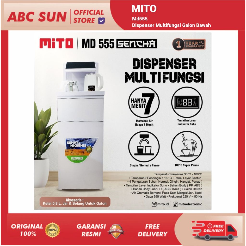 Jual MITO MD555 Dispenser Multifungsi Galon Bawah | Shopee Indonesia