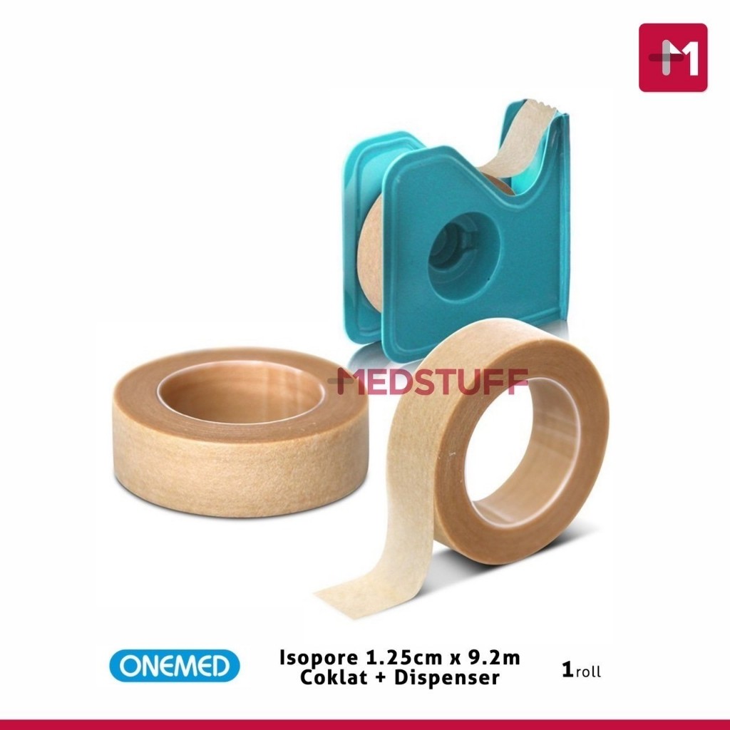 Jual Isopore 1,25cm x 9,2m + Dispenser Cokelat Surgical Tape Paper Tape ...