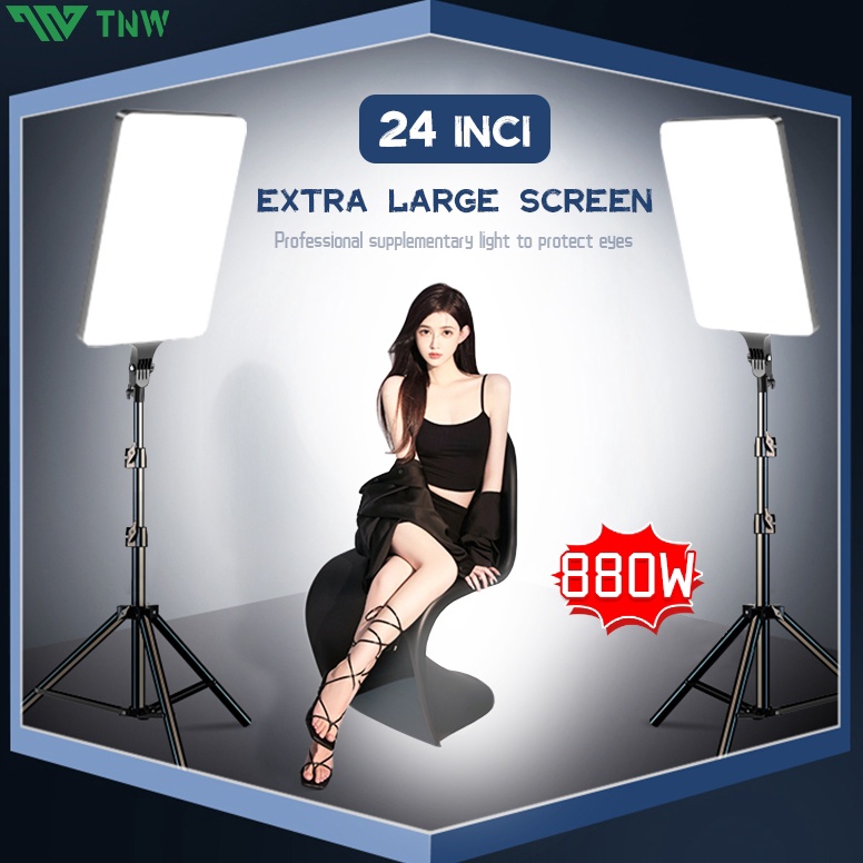 Jual Top Produk TNW Lampu Fotografi 24 LED Video Light Lampu Studio ...