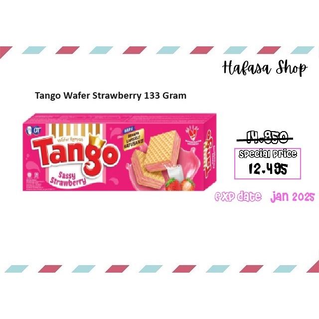 Jual Tango Wafer Strawberry 133 g | Shopee Indonesia