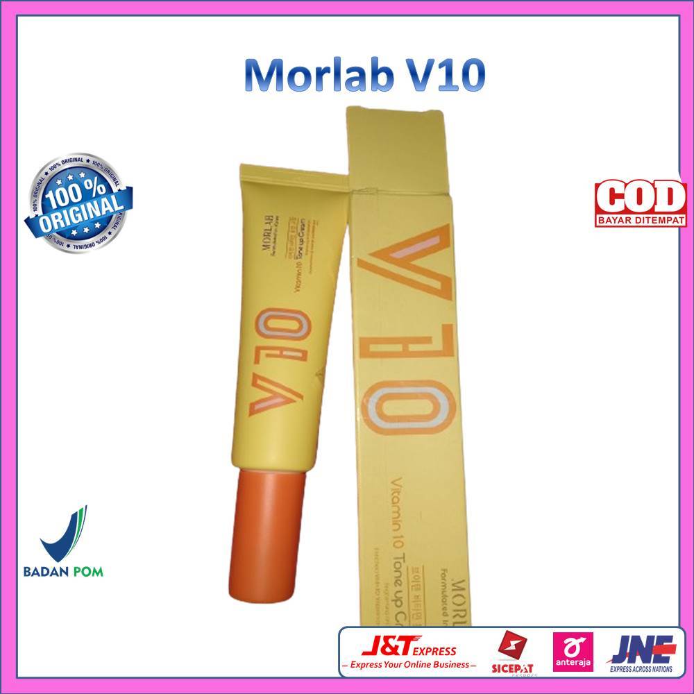 Jual Morlab V10 Tone Up Cream Vitamin WITH IDEBENONE | Shopee Indonesia