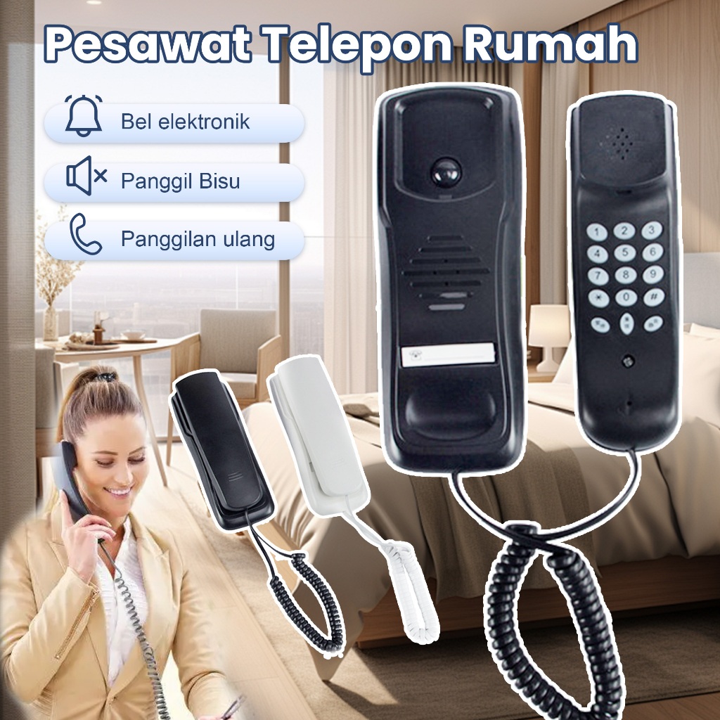 Jual Pesawat Telepon Rumah dan Kantor Basic Telephone Cable Phone Kabel ...