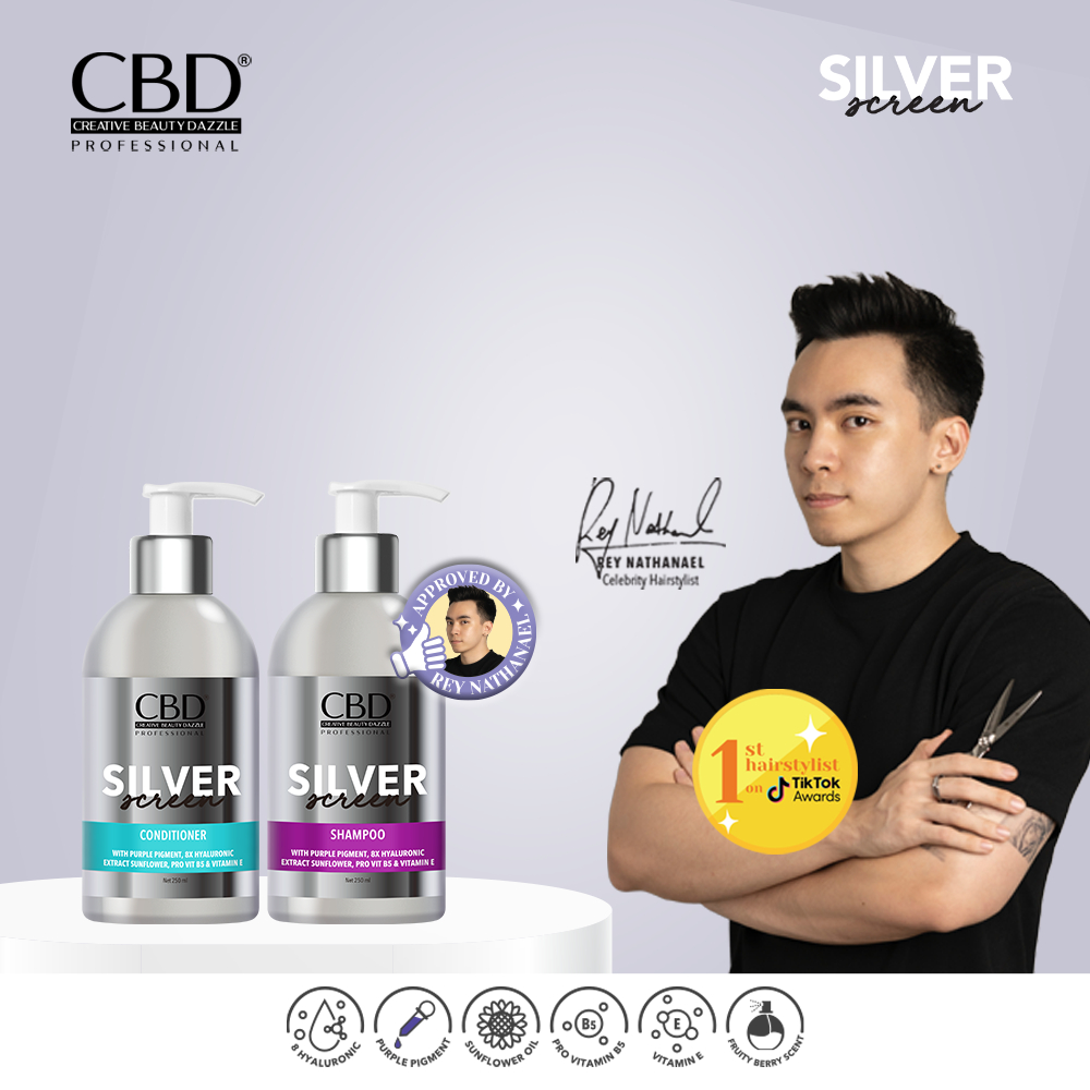 Jual CBD Silver Screen Shampoo + Conditioner 250ml | Shopee Indonesia