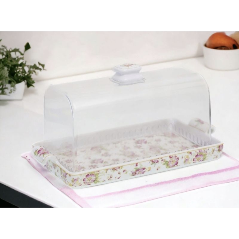 Jual Toples kue VICENZA dengan tutup transparan Pa76 Melati, tempat kue ...