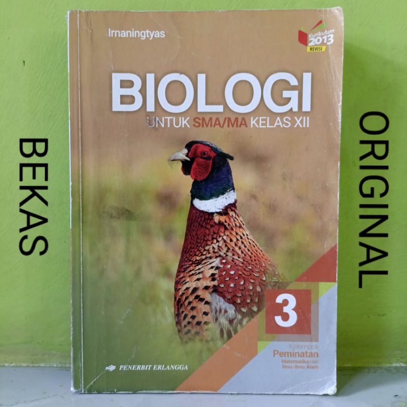 Jual Buku Biologi kelas 12 XII 3 III Penerbit Erlangga Kurikulum 2013 Revisi Kelompok Peminatan ...