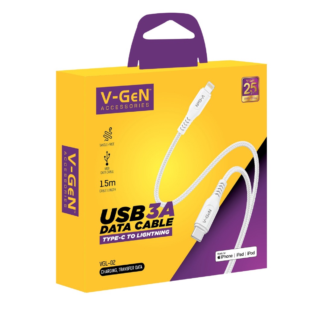 Jual Kabel Data Type C to Lightning iPhone V-GeN VGL-02 MFI 3A 1,5m ...