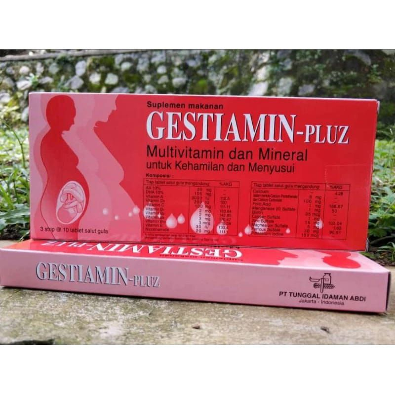Jual ( BOX ) 30 TABLET GESTIAMIN Pluz | Suplemen dan Vitamin Ibu Hamil ...