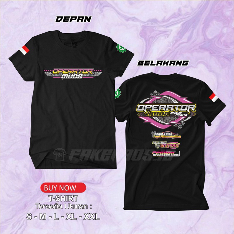 Jual KAOS OPERATOR MUDA NEW DESIGN (tebal bahan combed 24s) | Shopee ...