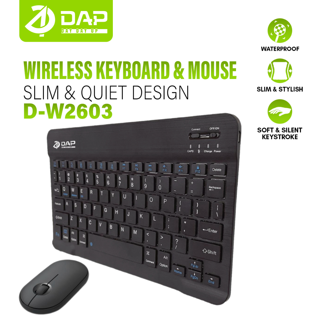 Jual DAP Portable Mini Wireless Set Combo Keyboard and Mouse D-W2603 ...