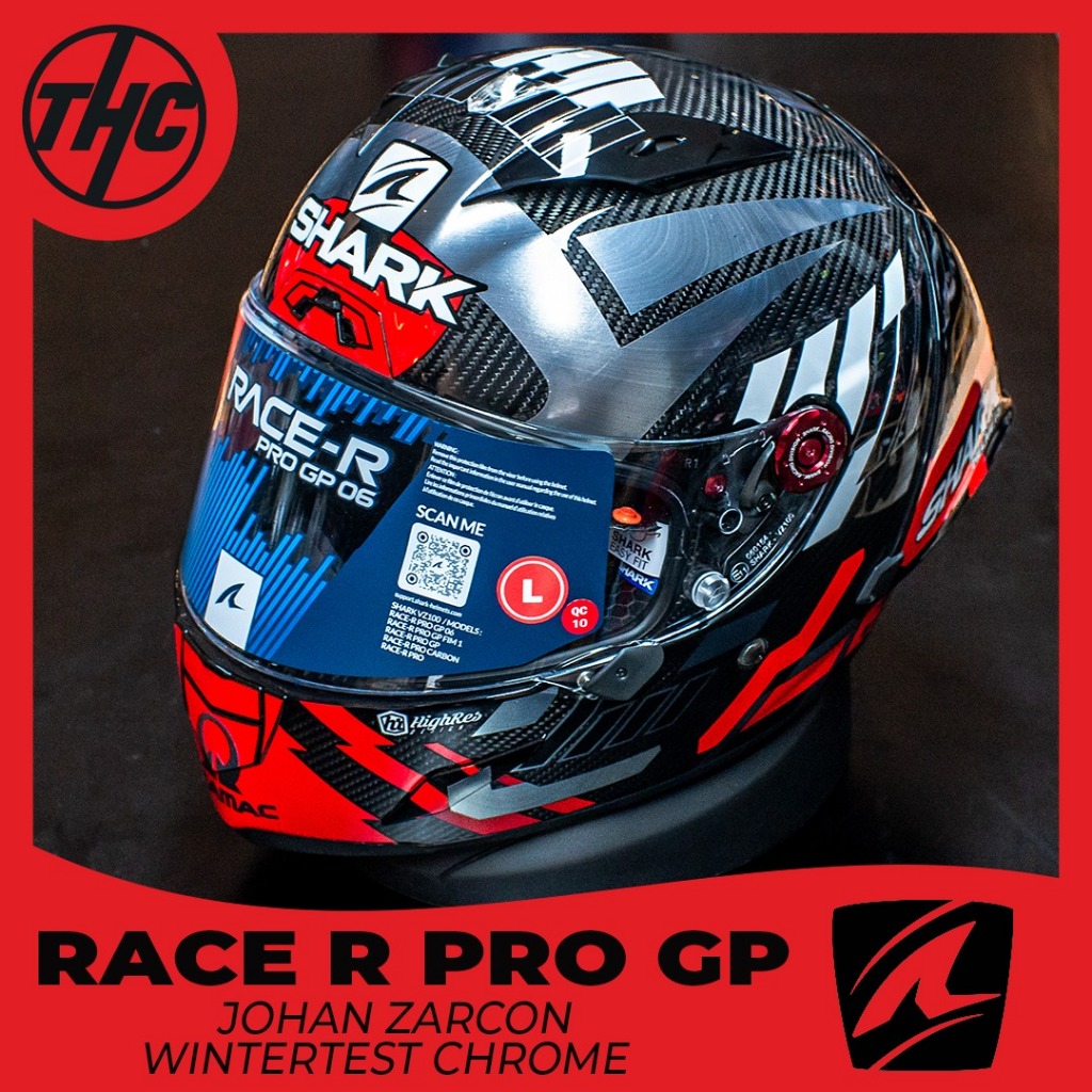 Jual SHARK RACE R PRO GP JOHAN ZARCO WINTERTEST CHROME FULL FACE CARBON ...