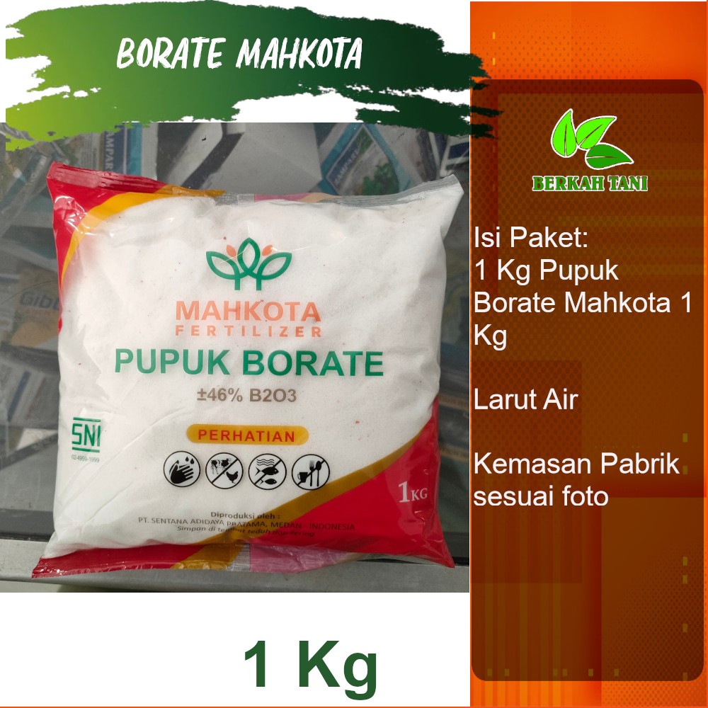 Jual Pupuk Borate Mahkota 1 Kg Pupuk Borat Pupuk Boron Elborato 46 ...