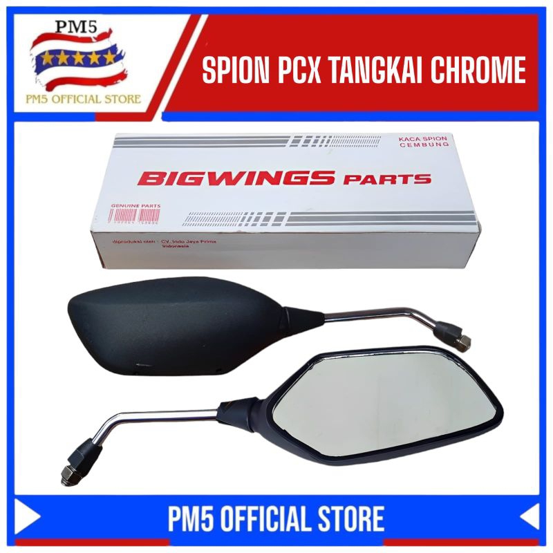 Jual spion pcx standar tangkai chrome pnp pcx 160 pcx 150 vario 160 ...
