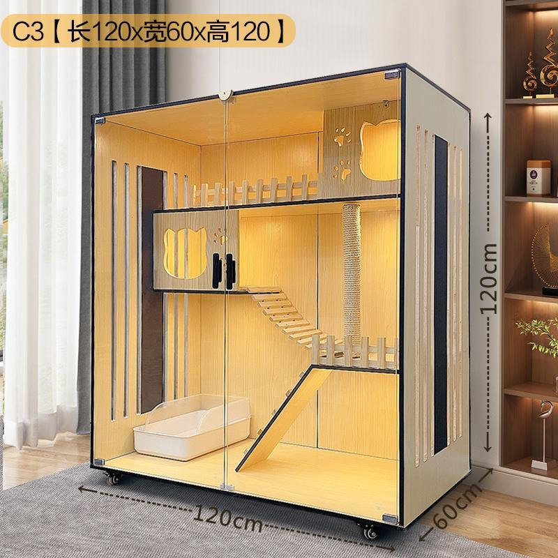 Jual L&Q Rumah kucing mewah Kandang kucing Rumah kucing kayu tahan ...