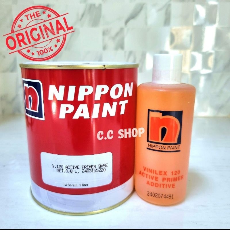 Jual NIPPON ACTIVE PRIMER V.120 / NIPPON PAINT VINILEX 120 ETCHING PRIMER ( 1 KG ) NET 0.8L ...