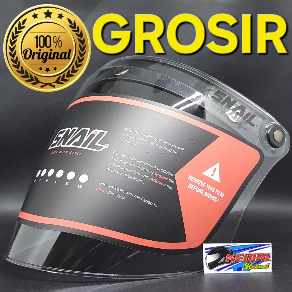 Jual Visor SNAIL F19A Original ori kaca helm retro datar flat GROSIR ...