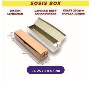 Jual HANDYPACK- Box Sosis Custom Box Corndog Dus Sosis Bakar Paper ...