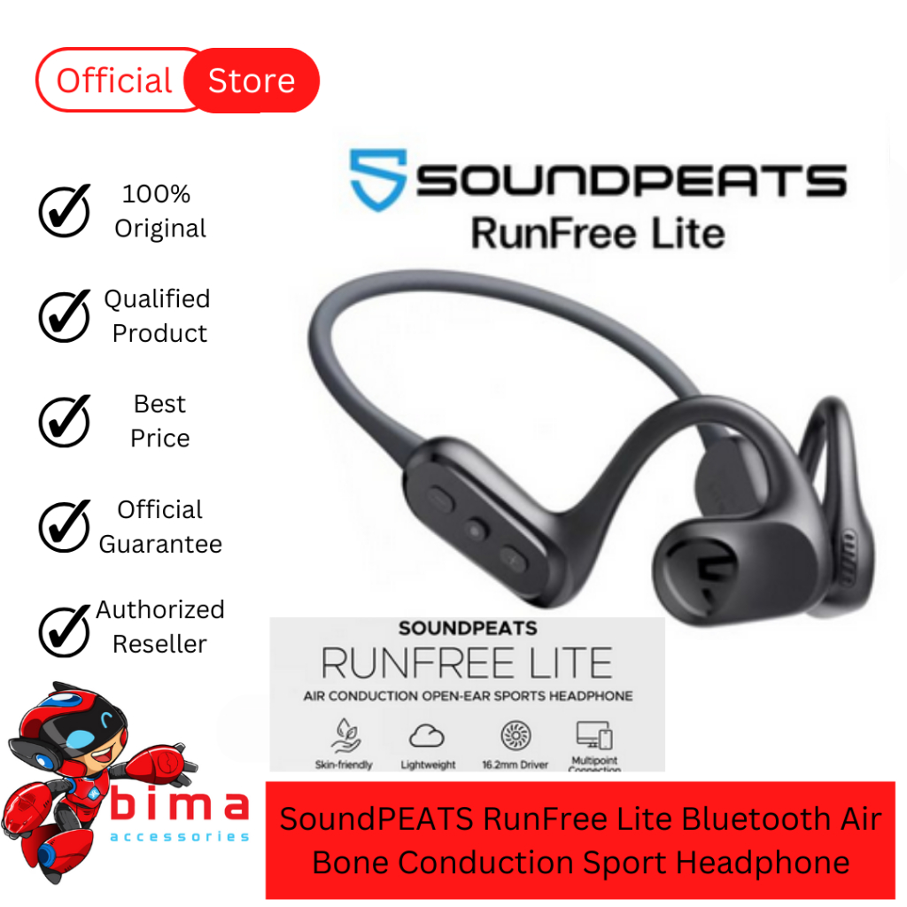Jual SoundPEATS RunFree Lite Bluetooth 5.3 Sports Air Conduction Open ...