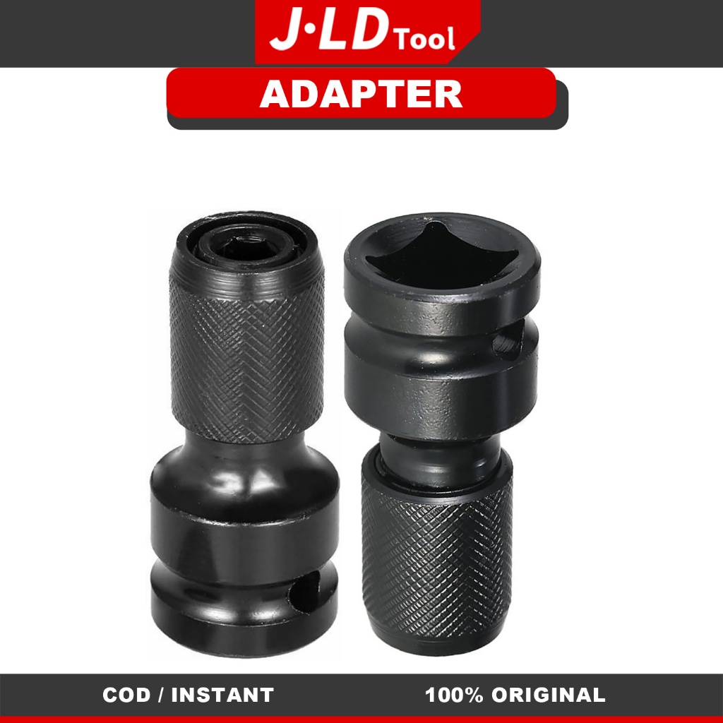 Jual JLD Socket adaptor 2Pcs Impact wrench adapter 1/2'' - 1/4'' hex ...