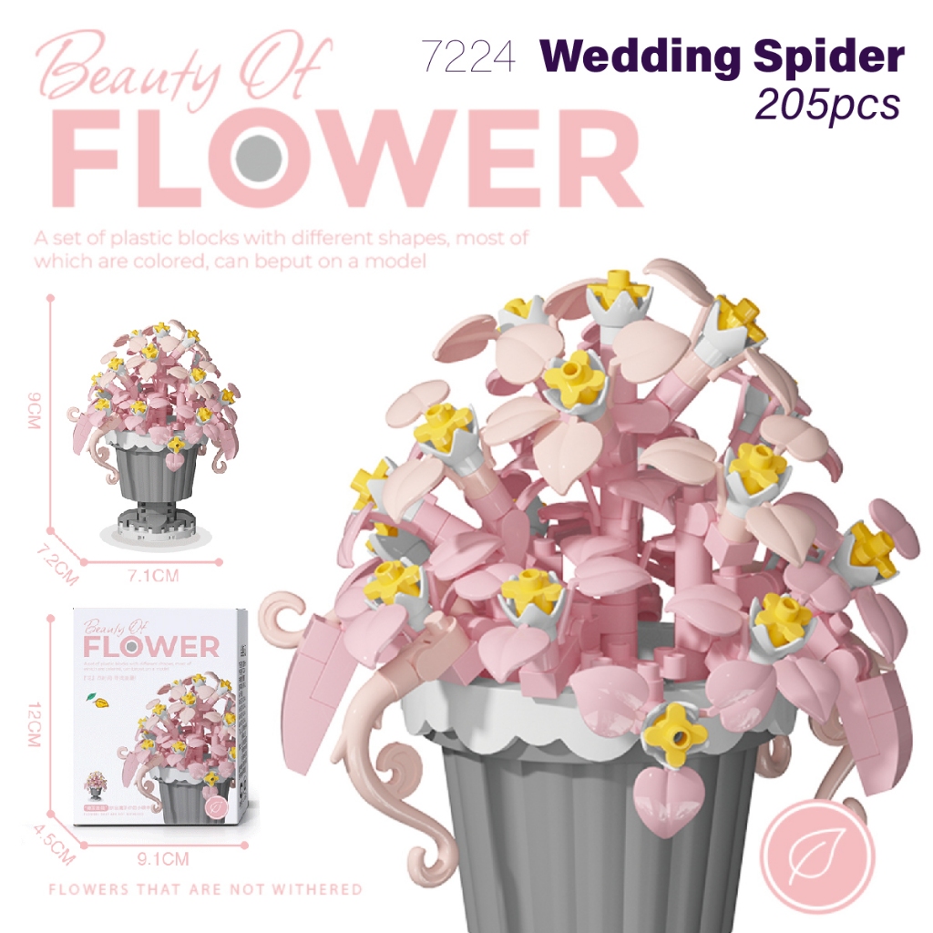 Jual BLOCK CITY - CLC Flower Pot puzzle block brick balok susun bunga ...