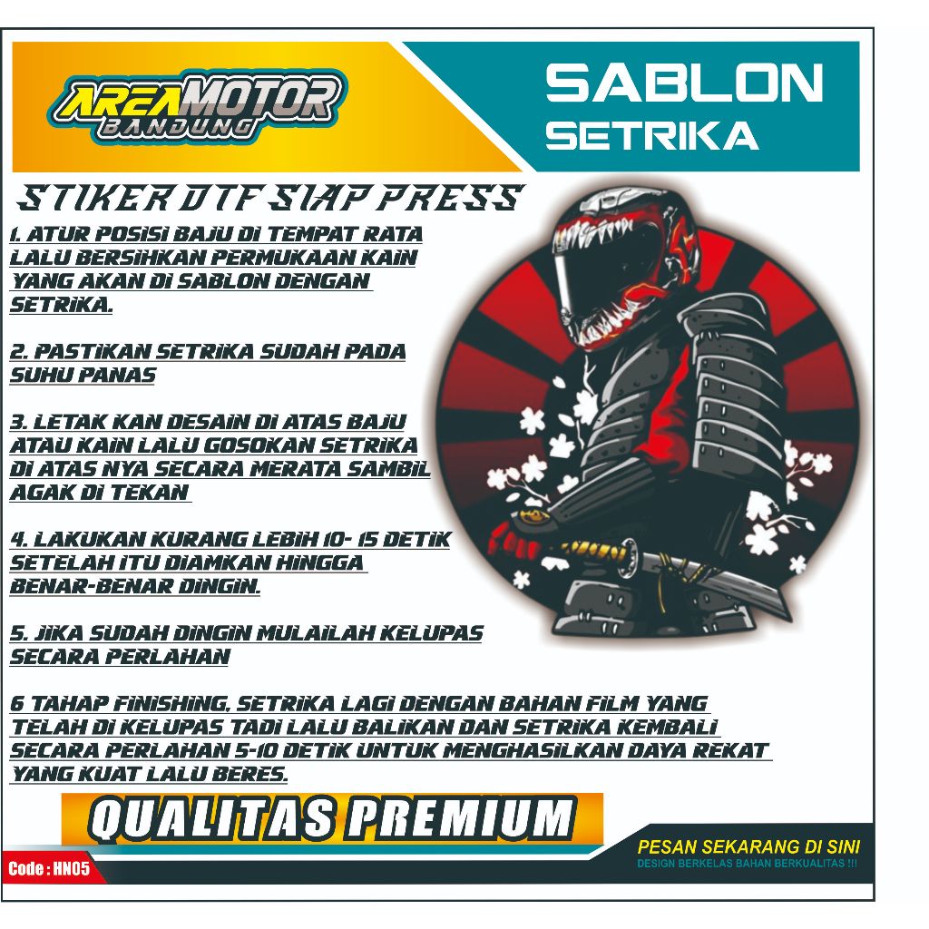 Jual Print sablon DTF/cetak sablon DTF/sablon setrika siap press 1 sisi ...