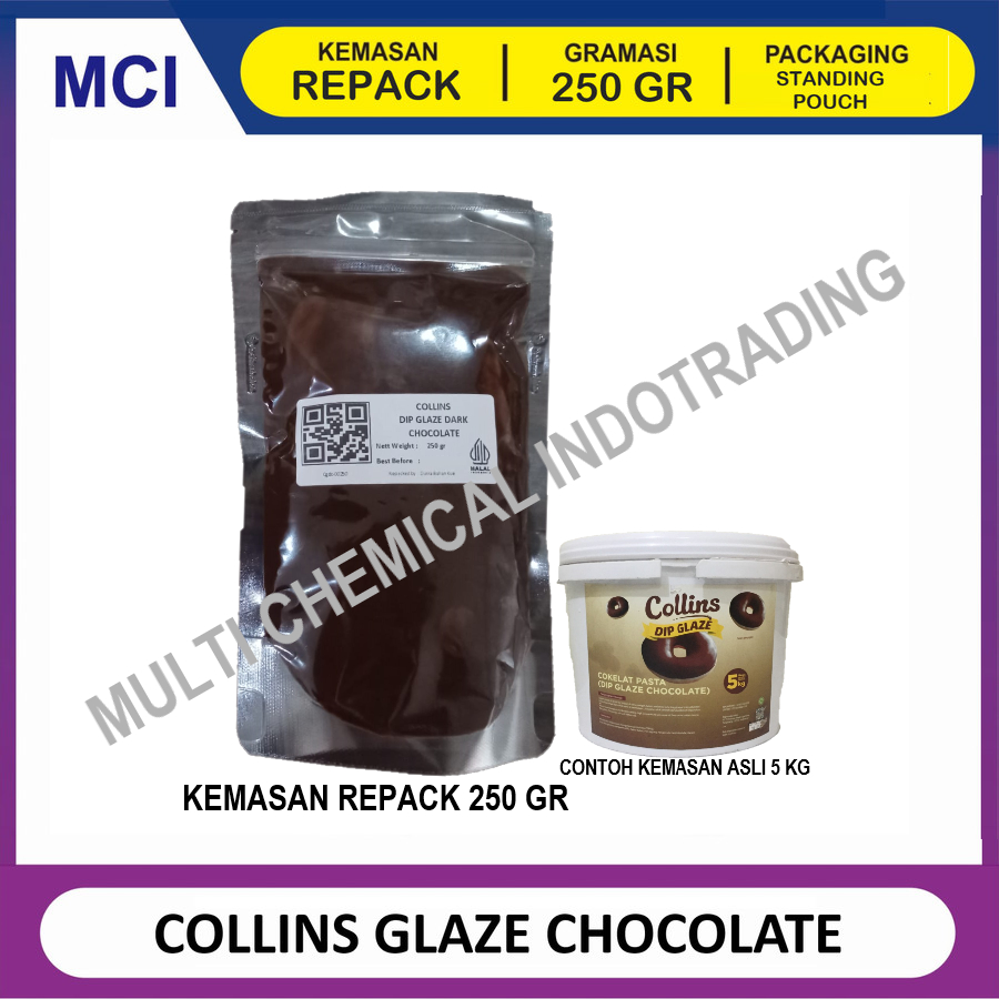 Jual COLLINS DIP GLAZE 250 GR - TOPPING DONAT PISANG NUGGET - CHOCOLATE ...